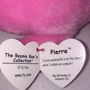 Ty | Toys | Ty Beanie Boos Pierre The Pink Baby Seal Plush Toy 6 With ...